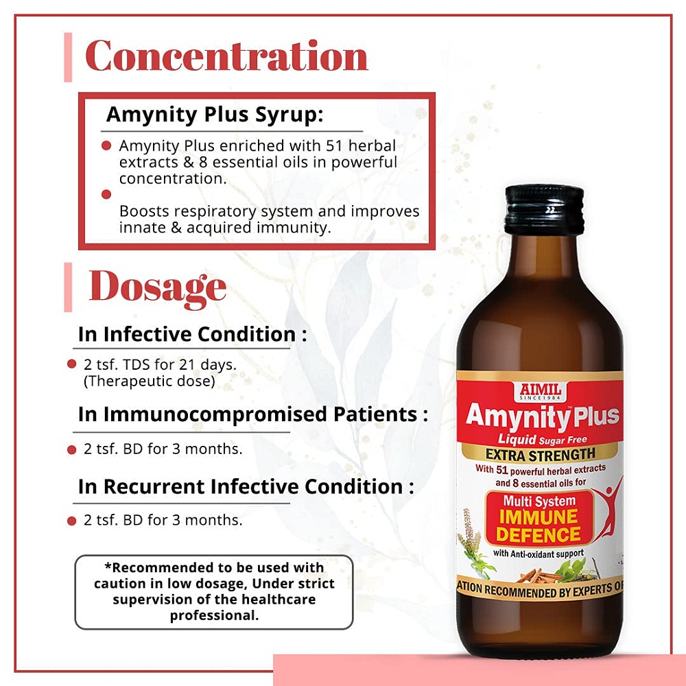 Aimil Pharmaceuticals Amynity Plus Liquid || Pack of 200 ml - Ayubazar