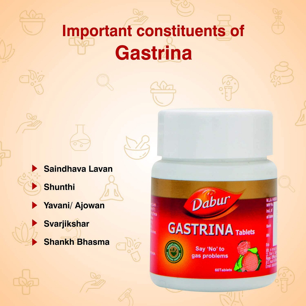 Dabur Gastrina Tablet || Pack of 60 Tabs - Ayubazar