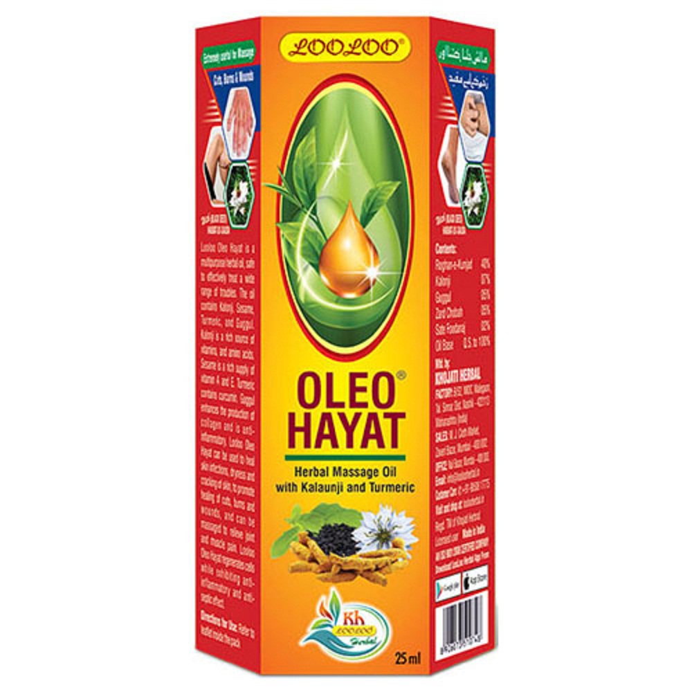 Khojati Herbal Oleo Hayat Oil || Pack of 25 ml || For Burn, Cuts ...