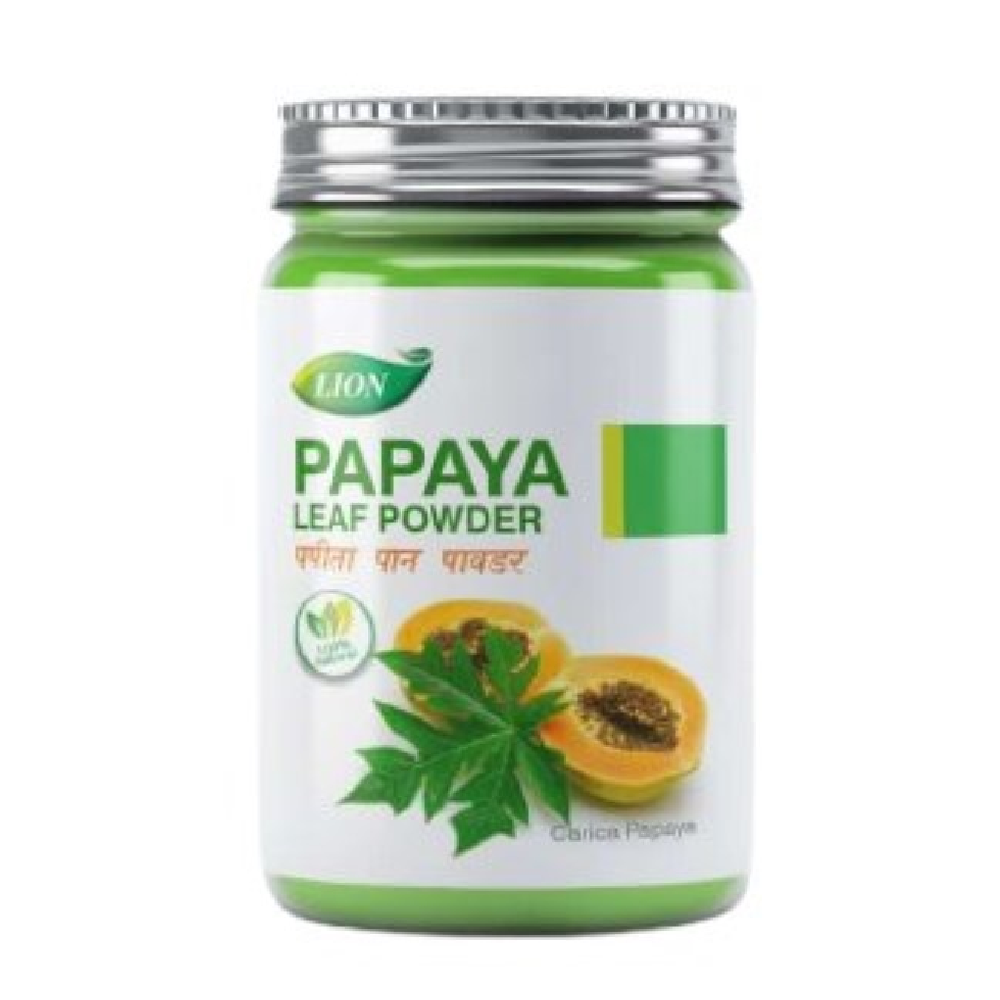Lion Papaya Leaf Powder || Pack Of 100 Gms || Useful In Chronic ...