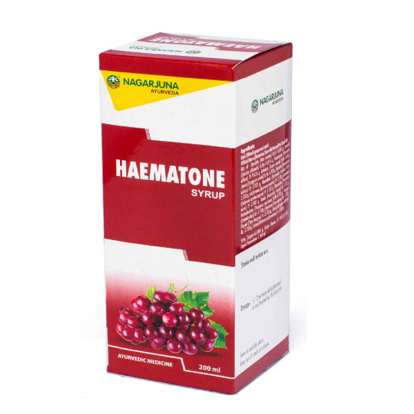 Nagarjuna Ayurveda Haematone Syrup | Pack of 200 ml | Useful in ...