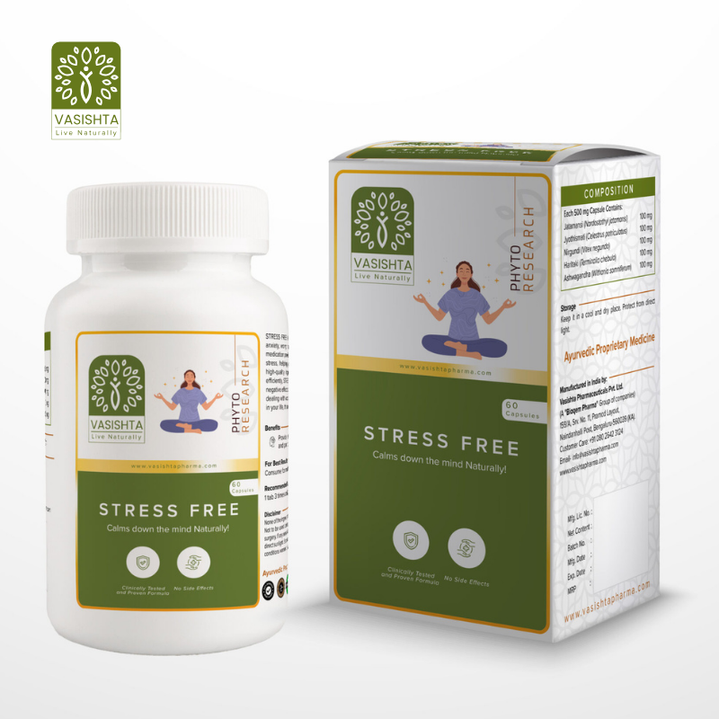 Vasishta Stress Free Capsule || Pack Of 60 Capsule ( 10X6 Blisters ...