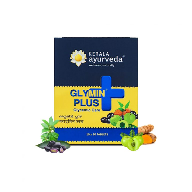 Kerala Ayurveda Glymin Plus Tablet | Pack Of 100 Tab | For Blood Sugar ...