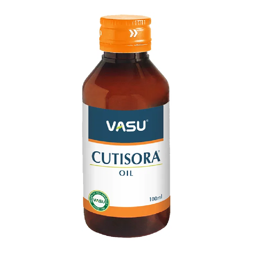 Vasu Cutisora Oil | Pack Of 100 Ml | Used To Treat Psoriasis - Ayubazar